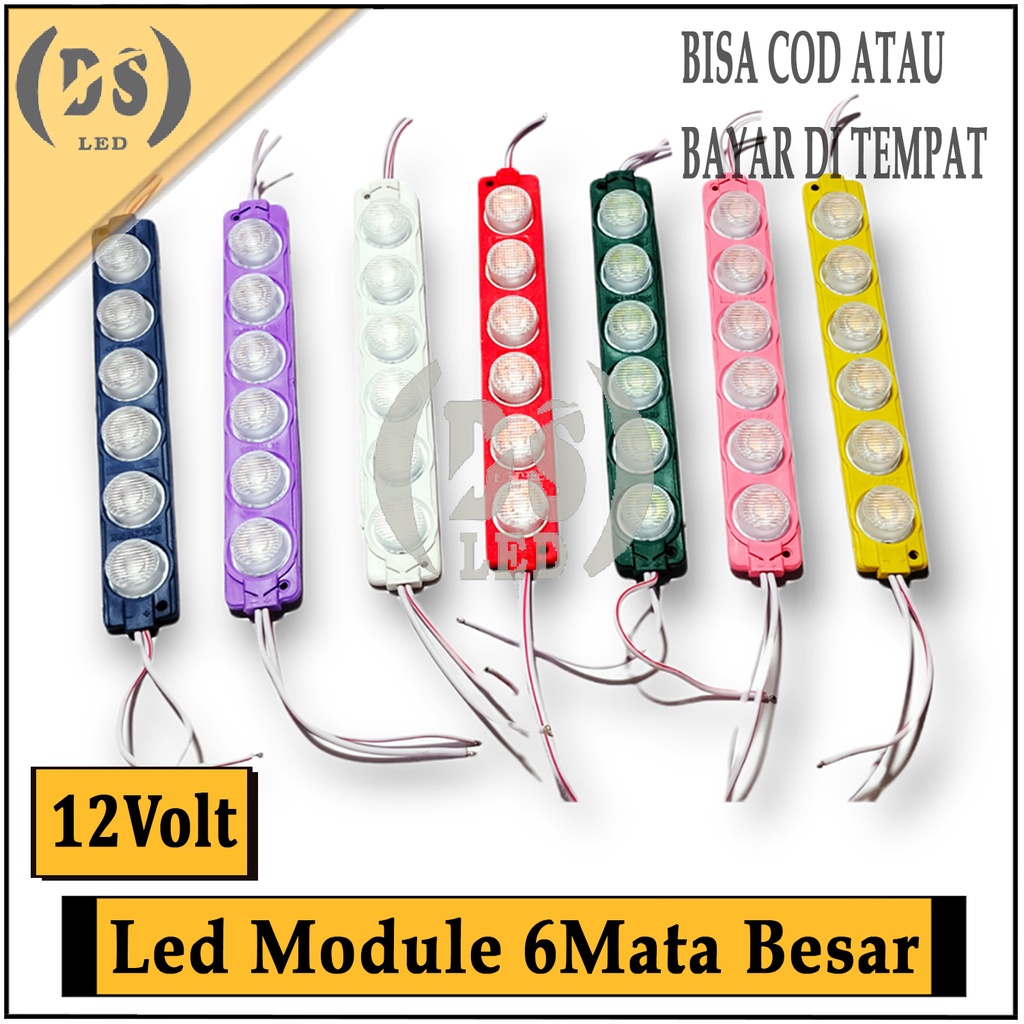 Jual Lampu Led Variasi Kolong Motor Mobil 6 mata 12Volt / Lampu Led Module 6 Mata 6Watt | Shopee ...
