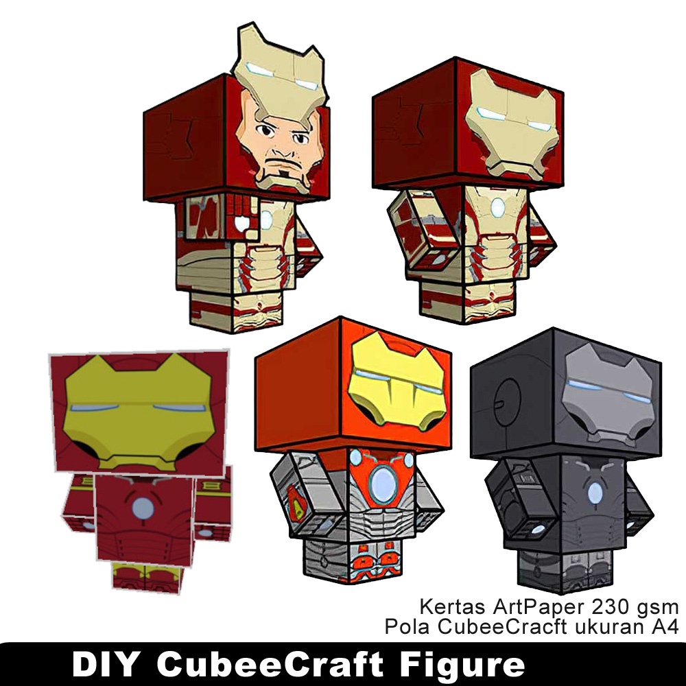 Jual Papercraft Karakter IronMan | DIY Papercraft Cubeecraft | Shopee ...