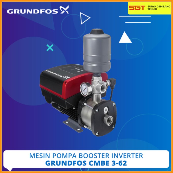 Jual Mesin Pompa Dorong Booster Pump Grundfos Cmbe 3-62 Inverter Pompa ...