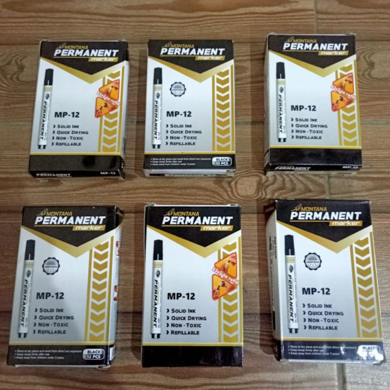Jual SPIDOL MARKER BESAR PERMANENT MONTANA HITAM // 1 PCS | Shopee ...