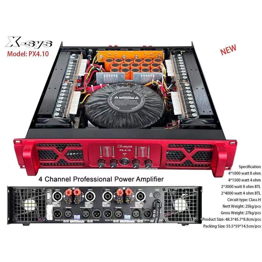 Jual X-Sys Power Amplifier 4 Channel PX4.10 Original | Shopee Indonesia