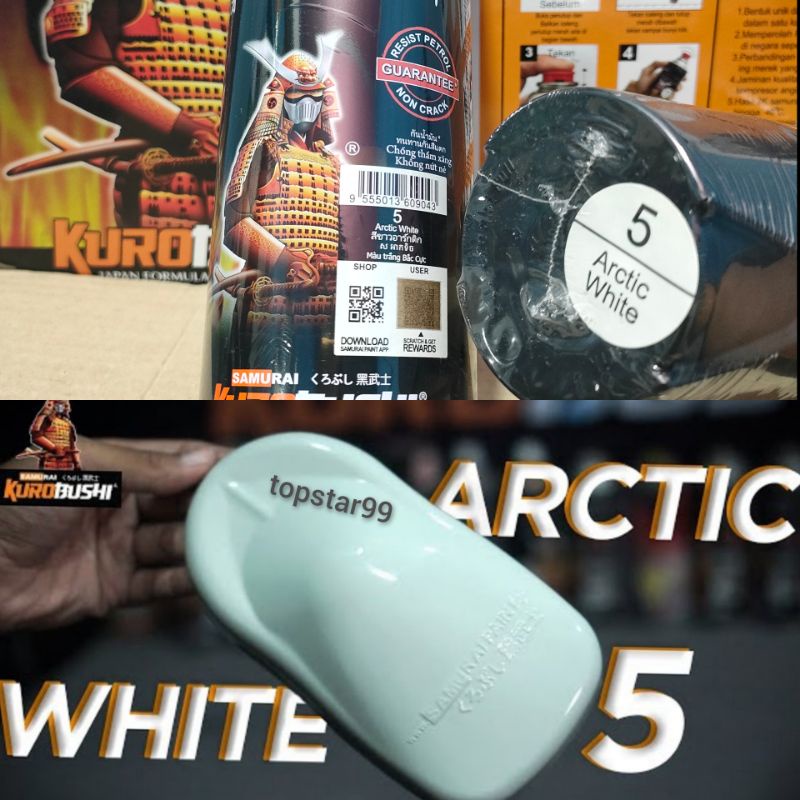 Jual Pilok Pilox Cat Samurai Arctic White 5 Putih Artic Putih Tulang 400ml Cat Semprot Samurai ...