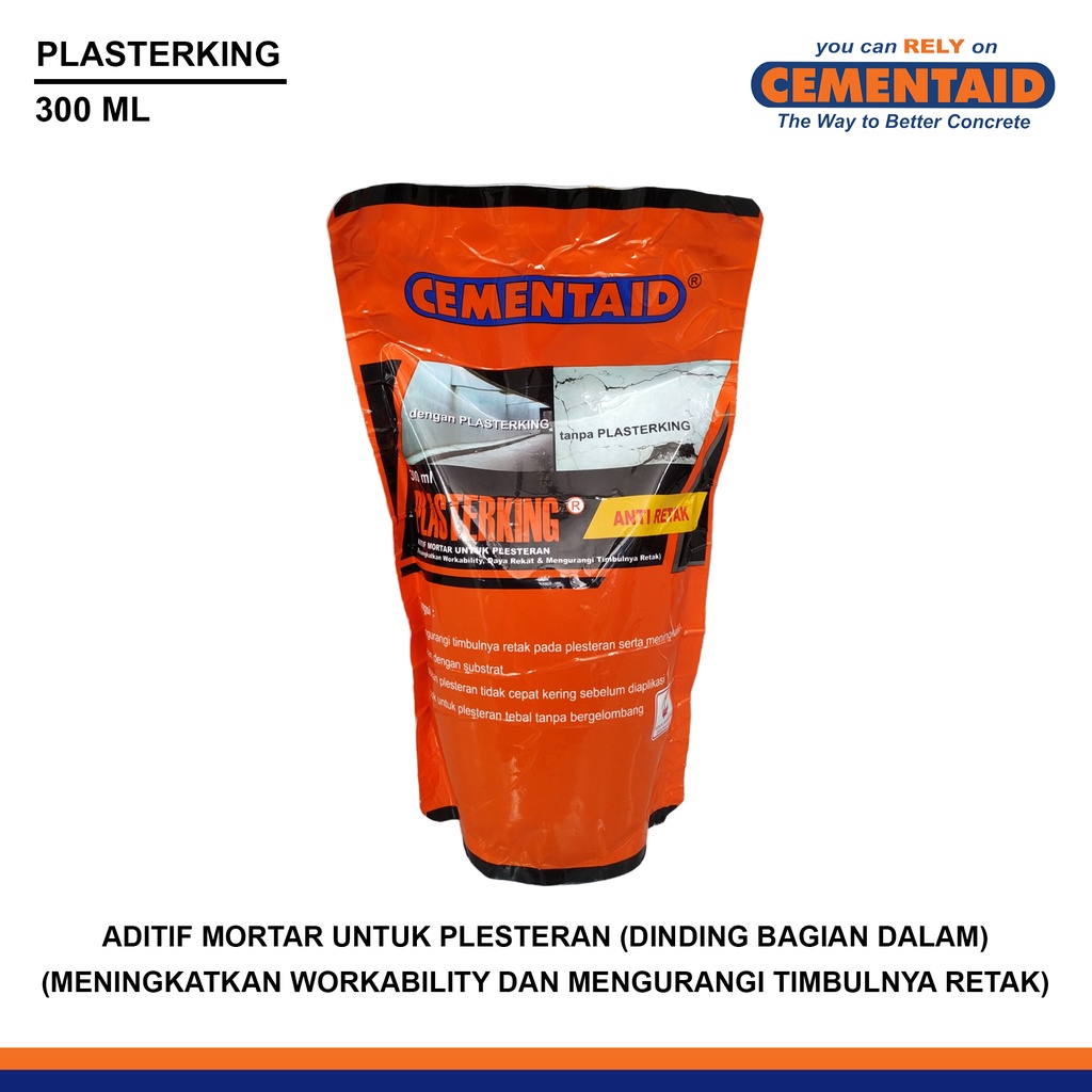 Jual CEMENTAID - PLASTERKING Plesteran tahan retak (300ml) | Shopee ...