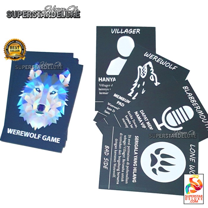 Jual Play Werewolf / Mafia Card Game (Premium Basic Pack) | Shopee ...