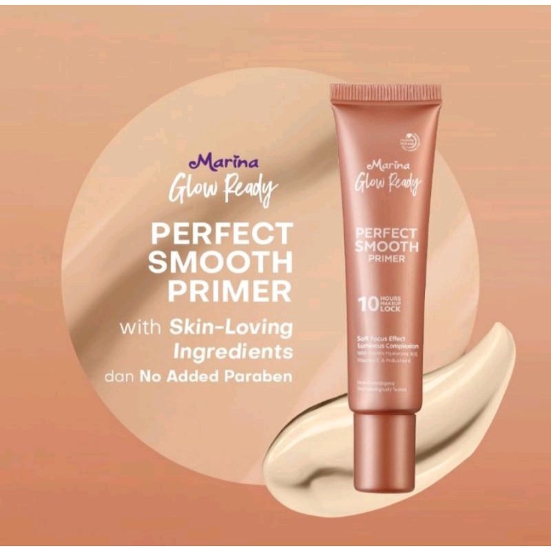 Jual Marina Glow Ready Perfecting Smooth Primer 25ml | Shopee Indonesia