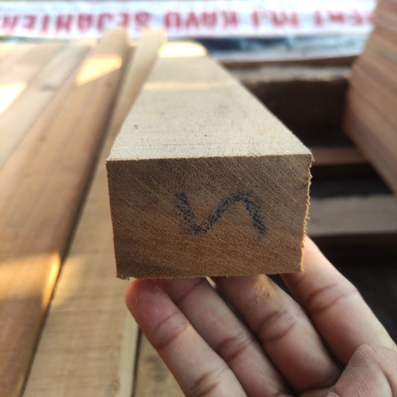 Jual Kaso Usuk Bantalan Rangka Kayu Decking Bengkirai 4 x 6 x 200 cm ...