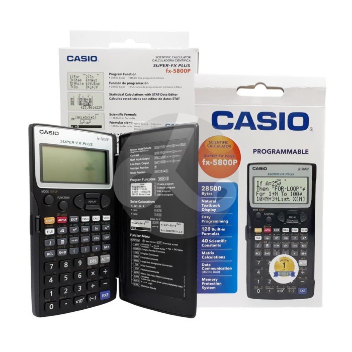 Jual KALKULATOR CASIO FX-5800 P SCIENTIFIC CALCULATOR FX-5800P ORIGINAL ...