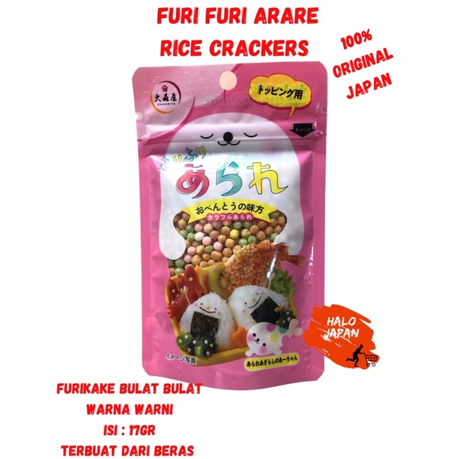 Jual furi furi arare furikake bulat warna warni rice crackers original ...