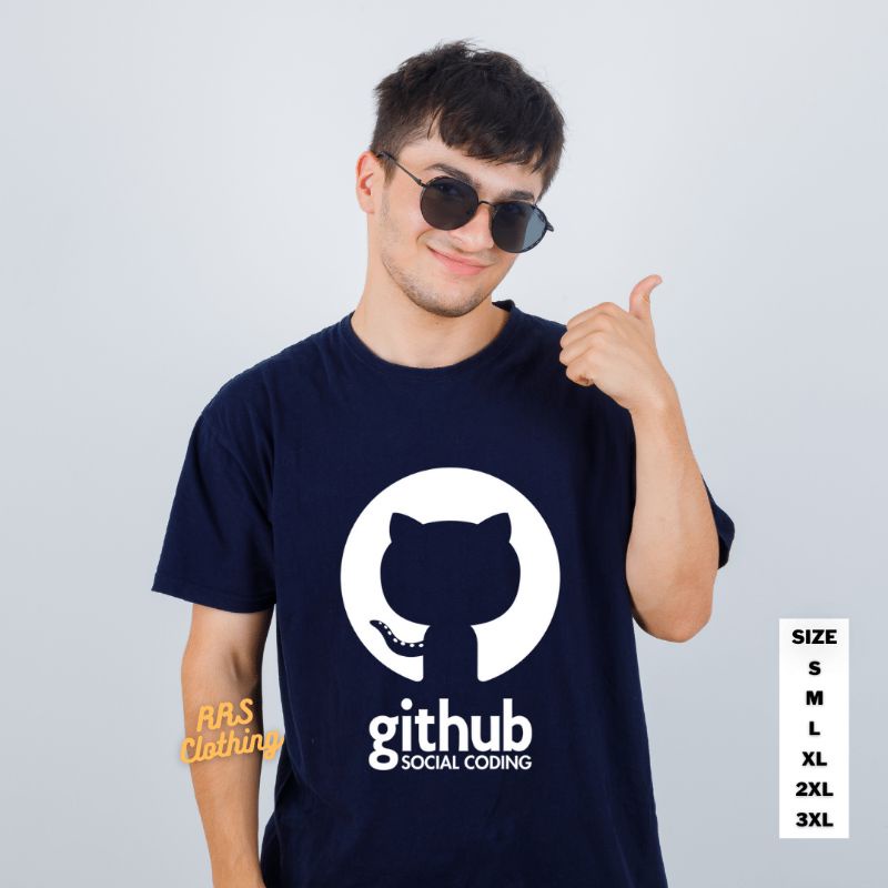 Jual Tshirt Kaos Jumbo Programmer Github Social Coding Kaos Coding Buku Coding Programming