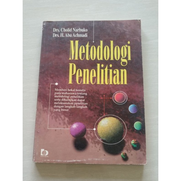 Jual buku metodologi penelitian by drs.Cholid narbuko drs. H.abu ...