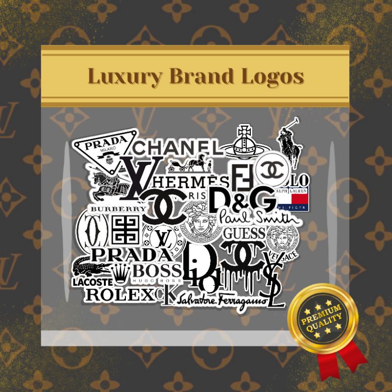 Jual 50PCS+ Sticker Logo | Luxury brand logo | Merk logo terkenal ...