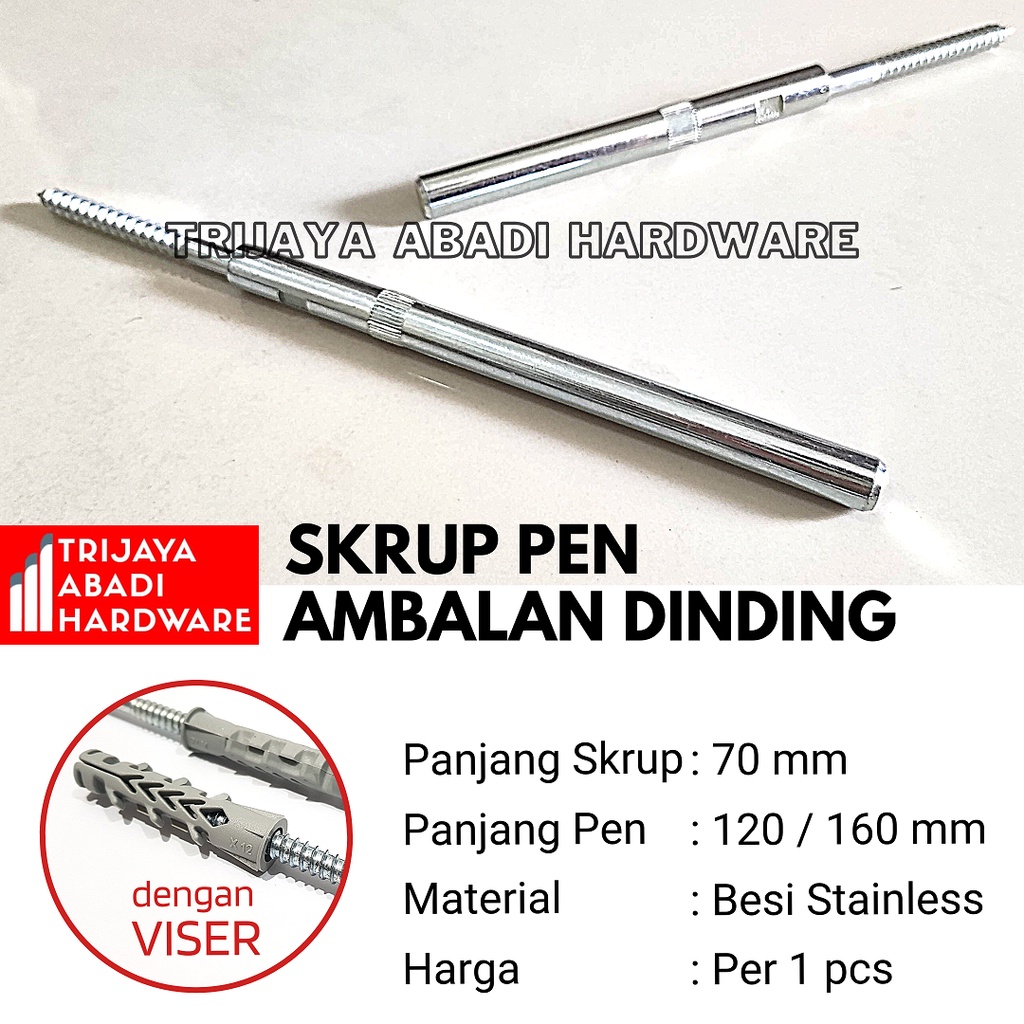 Jual Skrup Pen Ambalan Dinding 120mm - 160mm Braket Rak Gantung ...