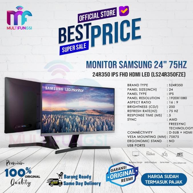 Jual Monitor Samsung 24" 75hz S24R350FZE IPS FHD HDMI LED ...