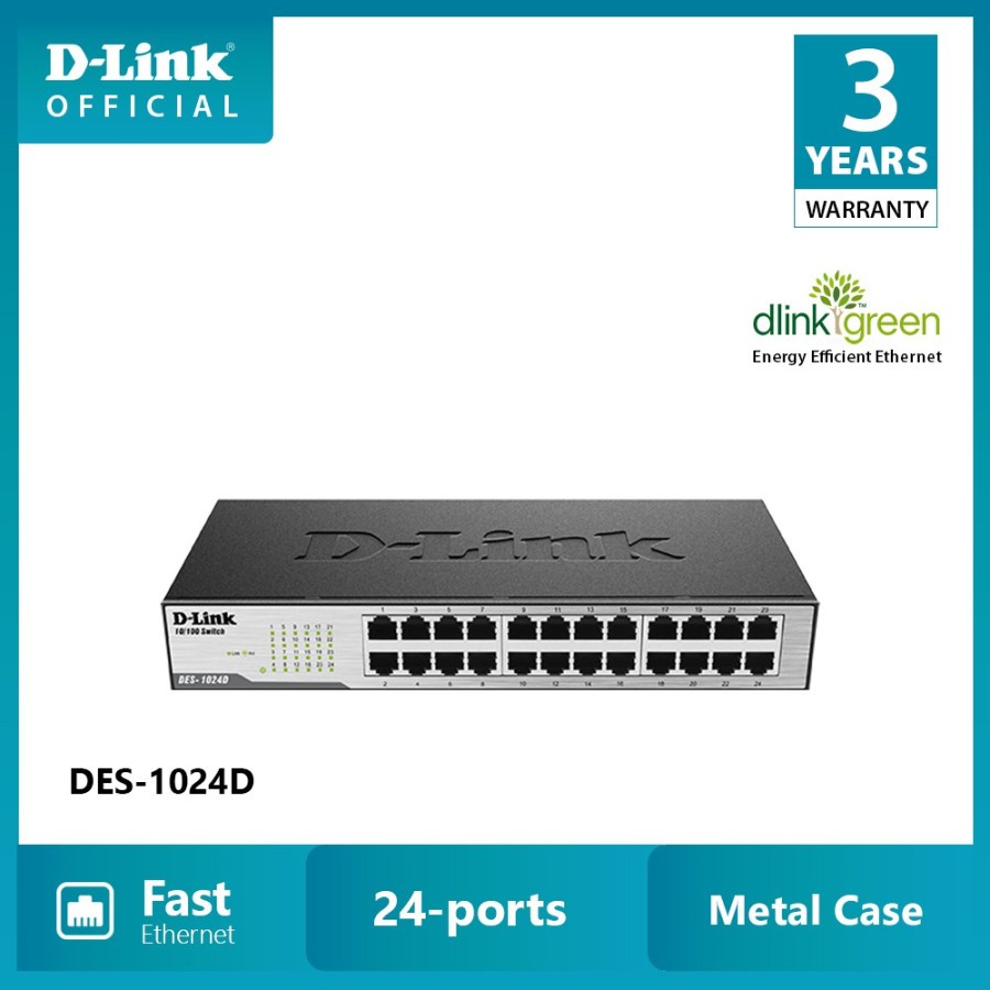 Jual D-Link DES-1024D 24-port 10/100 Unmanaged Switch Besi Fast ...