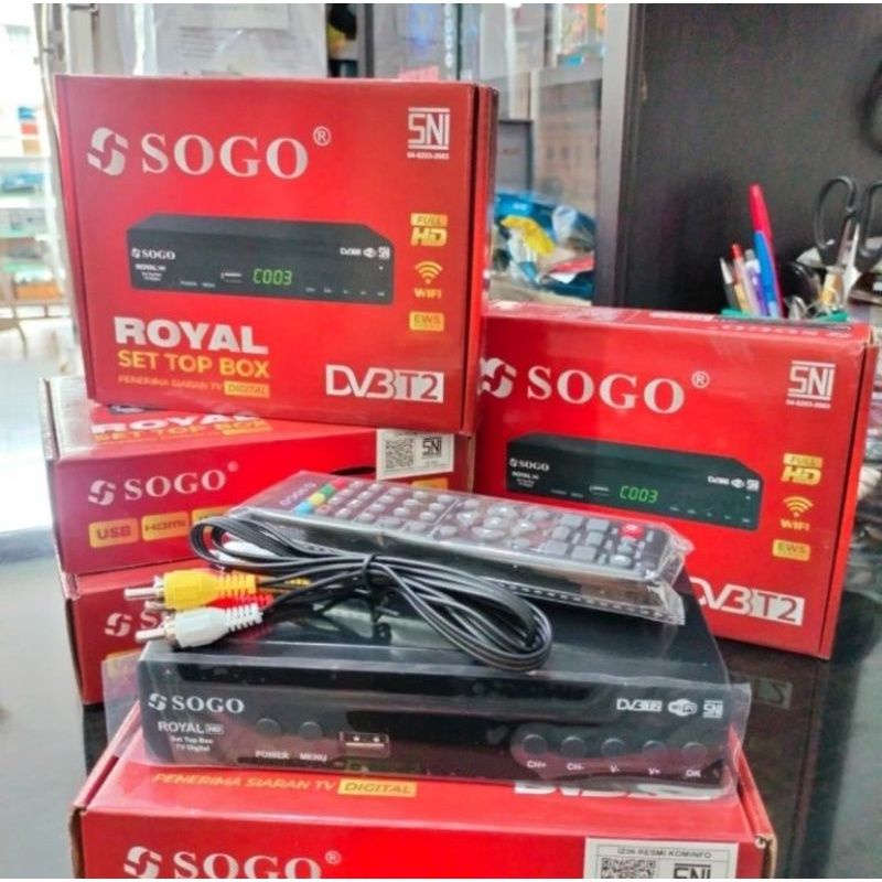 Jual STB SET TOP BOX RECEIVER TV DIGITAL SOGO ROYAL DVB T2 FULL HD | Shopee Indonesia