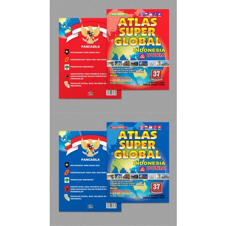 Jual ATLAS SUPER GLOBAL BESAR 37 PROVINSI + 1 PROVINSI BARU ( PAPUA ...