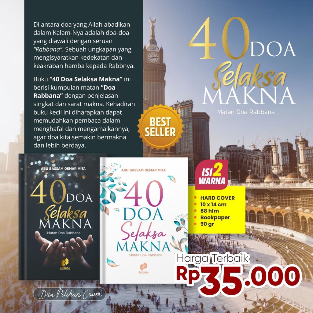 Jual 40 Doa Selaksa Makna Matan Doa Rabbana Ringkasan A Letter To Allah ...