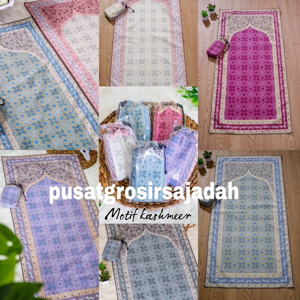 Jual Sajadah Travel Motif kashmeer /Sajadah saku /sajadah tipis oleh ...