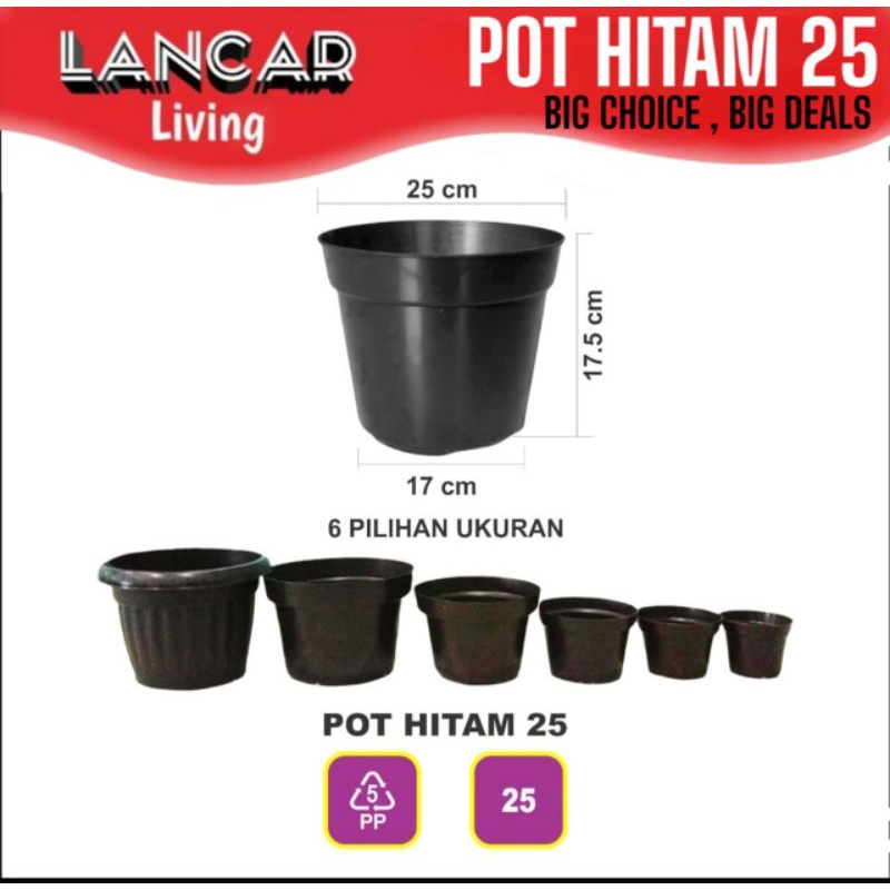 Jual POT HITAM 25 | POT TANAMAN | Shopee Indonesia