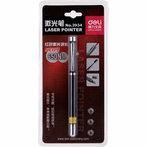 Jual Deli Laser Pen Pointer Red Laser 650Nm Pointer Laser Untuk ...
