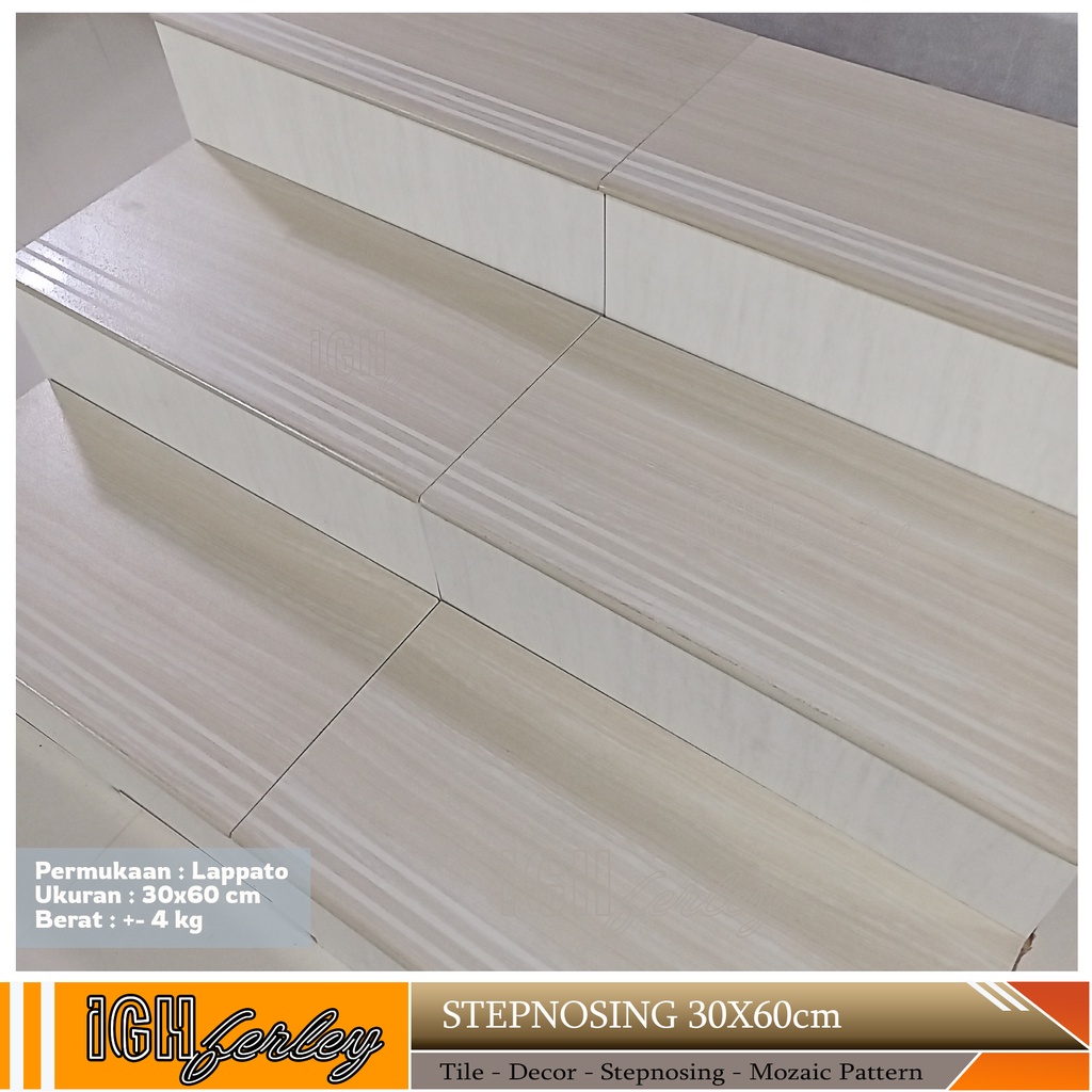 Jual Stepnosing Granit 30x60 Motif Kayu Cream Rustic Lantai Tangga ...