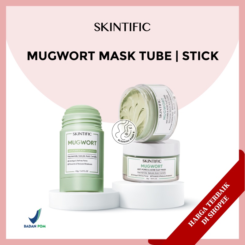 Jual SKINTIFIC - Mugwort Mask Anti Pores & Acne Clay Mask Pore ...