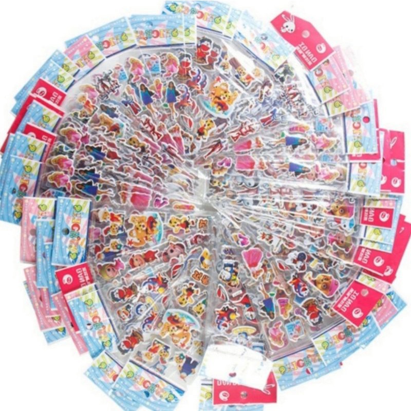 Jual STICKER TIMBUL KARAKTER MAINAN ANAK STIKER GAMBAR POLI MOTOR BALAP ...