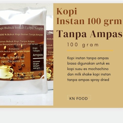 Jual kopi Instant Espresso Tanpa Ampas 100gr Spray Dried Coffee ...