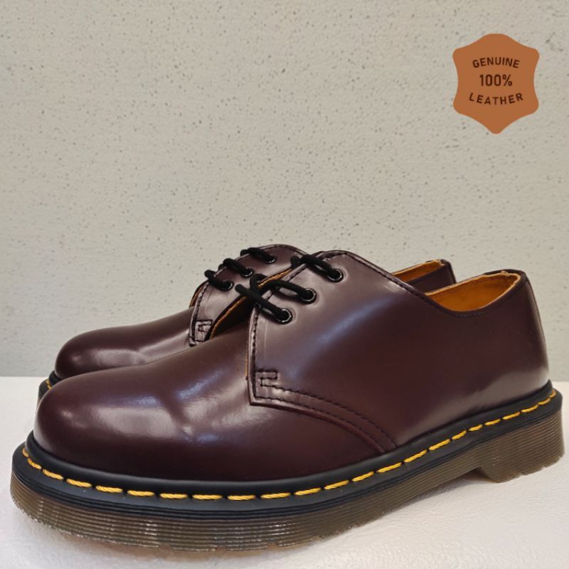 Jual SEPATU DOCMART BOOTS DR.MARTENS 1461 LOW BURGUNDY CLASSIC SMOOTH ...