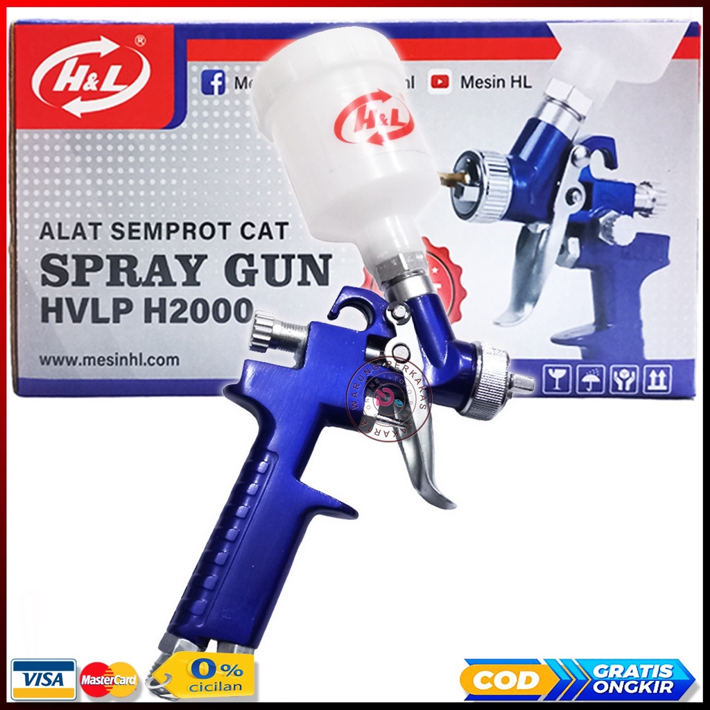 Jual H&L Spray Gun HVLP H2000 | High Volume Low Pressure Sprayer ...