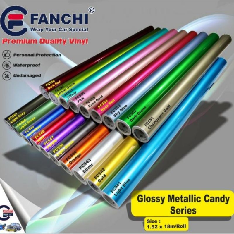 Jual Sticker Mobil ; Glossy Candy Metallic ; Metalik Glossy Merk Fanchi ...