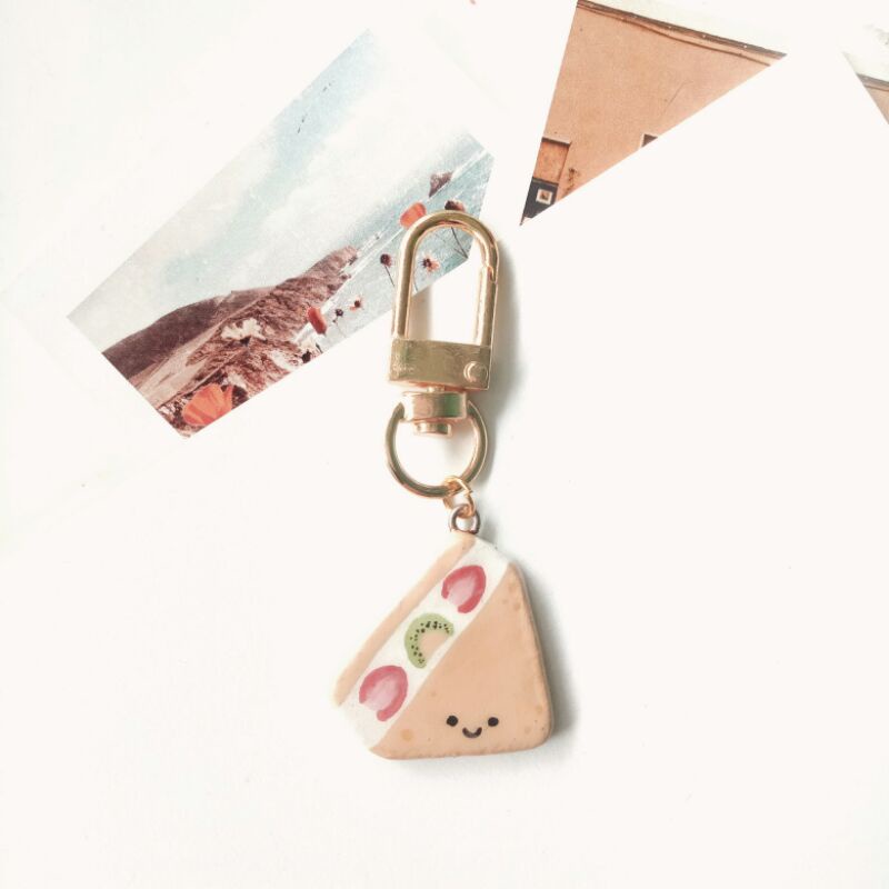 Jual Bakery and Cake Handmade Air Dry Clay Keychains with Glossy Finish ...