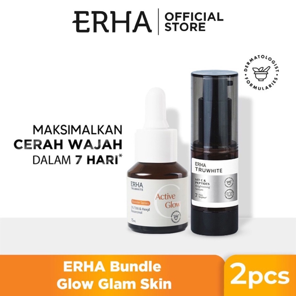Jual ERHA Bundle Glow Glam Skin - Serum 20ml & Booster 15ml - Paket ...