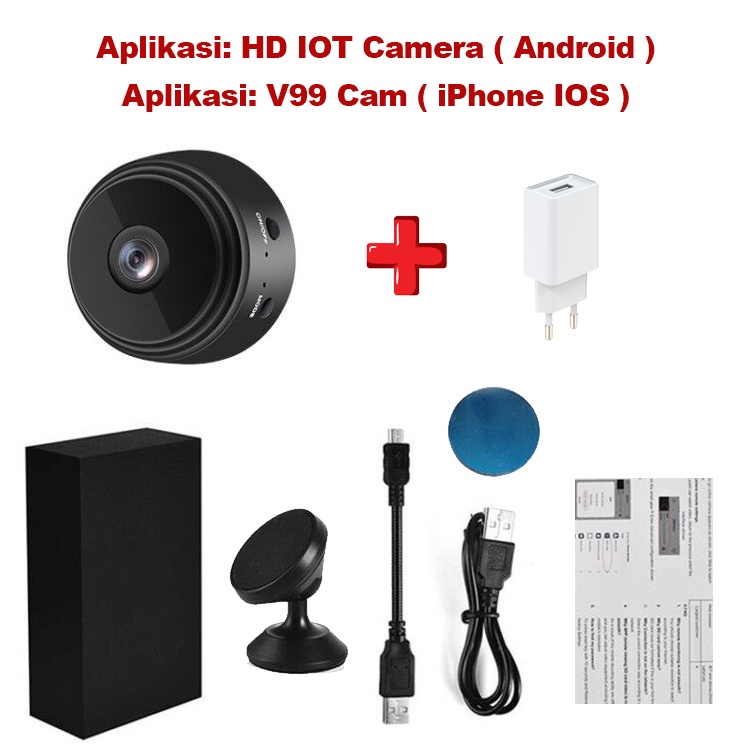 Jual Wireless A9 Mini CCTV Camera Wifi Hd 1080P Micro Kamera Kecil ...