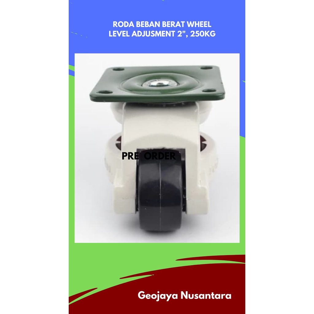 Jual RODA BEBAN BERAT WHEEL LEVEL ADJUSMENT 2", 250kg | Shopee Indonesia