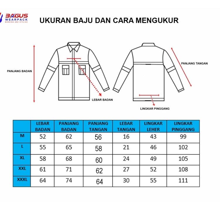 Jual KOT.21De22н Wearpack safety / Kemeja safety / Baju kerja / Baju ...