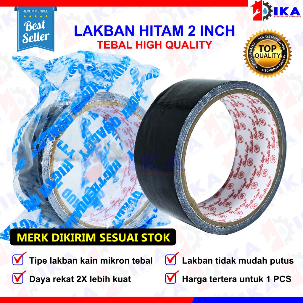 Jual LAKBAN KAIN HITAM / CLOTH TAPE HITAM 2 INCH X 8 METER SNS STICKY N ...