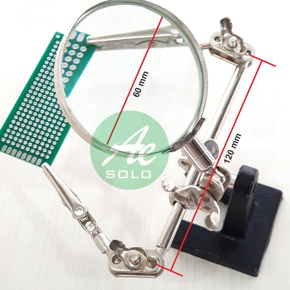 Jual Penjepit PCB dengan Kaca Pembesar PCB Holder with Magnifying Glass ...