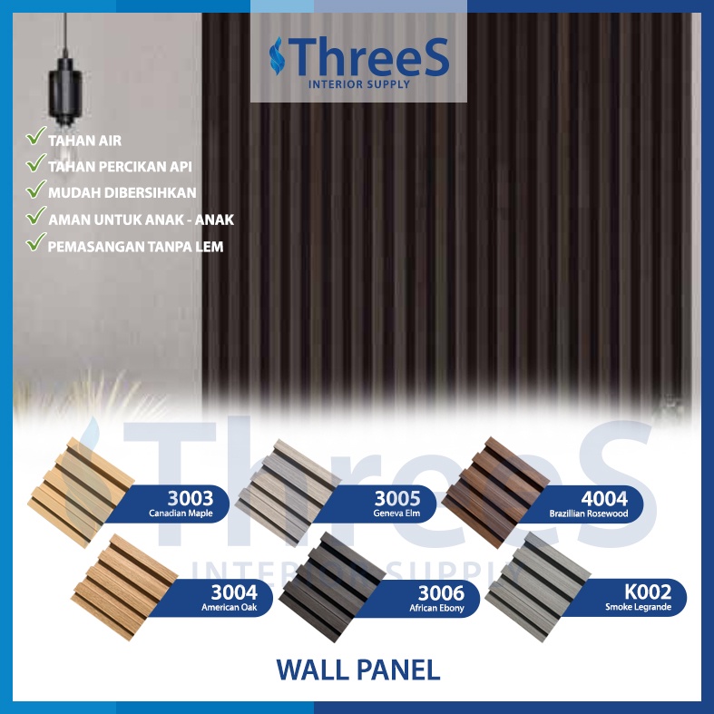 Jual WALL PANEL WPC WOOD PANEL PVC MOTIF KAYU MINMALIS | Shopee Indonesia