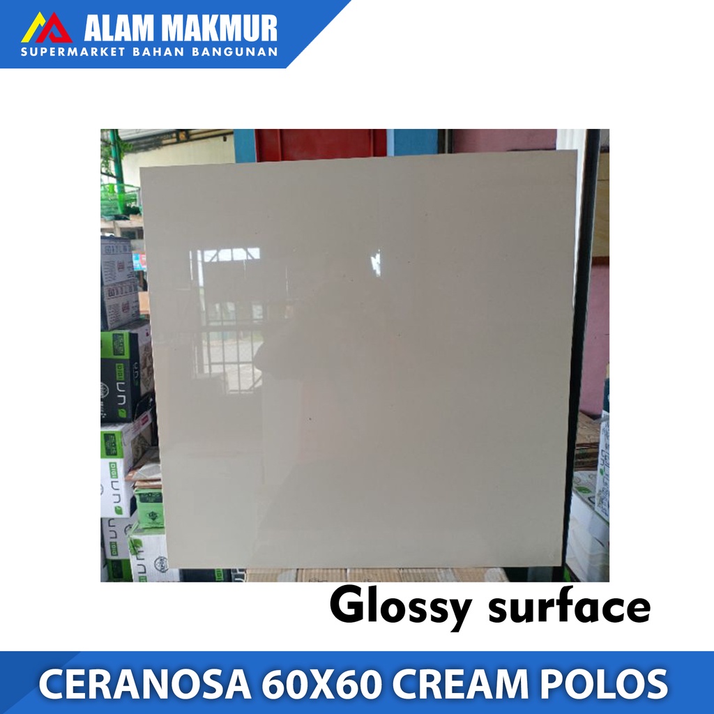 Jual GRANIT 60X60 CERANOSA CREAM POLOS | Shopee Indonesia
