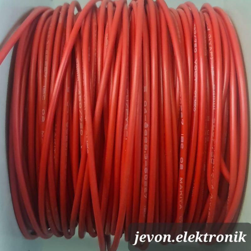 Jual Kabel Makita NYAF meteran 1 x 1,5 2,5 per meter Serabut Tembaga Merah 1x1,5 1x2,5 m ...