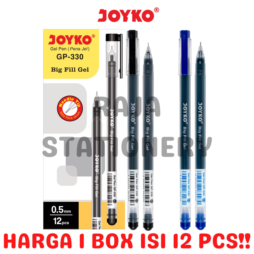 Jual JOYKO GEL PEN BIG FILL GEL 0.5MM HITAM BIRU PENA PULPEN JOYKO JEL ...