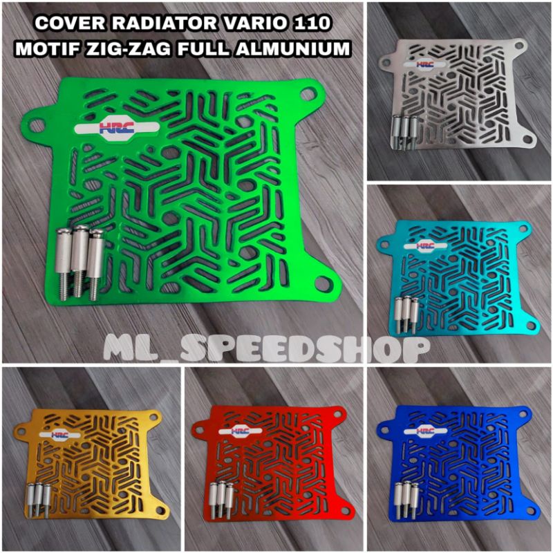 Jual Cover radiator vario 110 motif zig-zag full almunium bonus baut ...