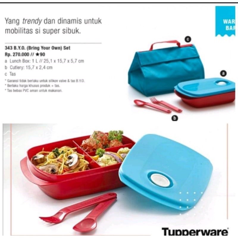 Jual Tupperware - Byo Lunch Set | Shopee Indonesia