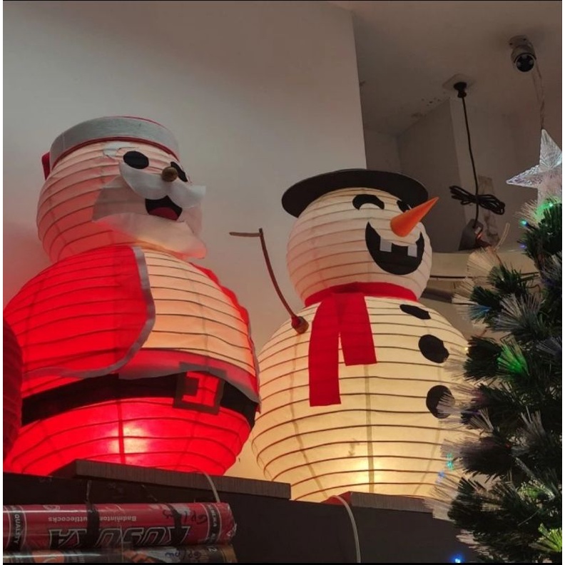 Jual lampion natal duduk santa atau snowman 75 cm satuan | Shopee Indonesia