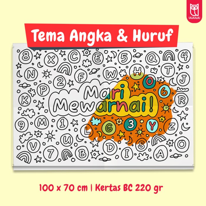 Jual Buku Giant Coloring Sheet Kertas Mewarnai Jumbo Raksasa Big