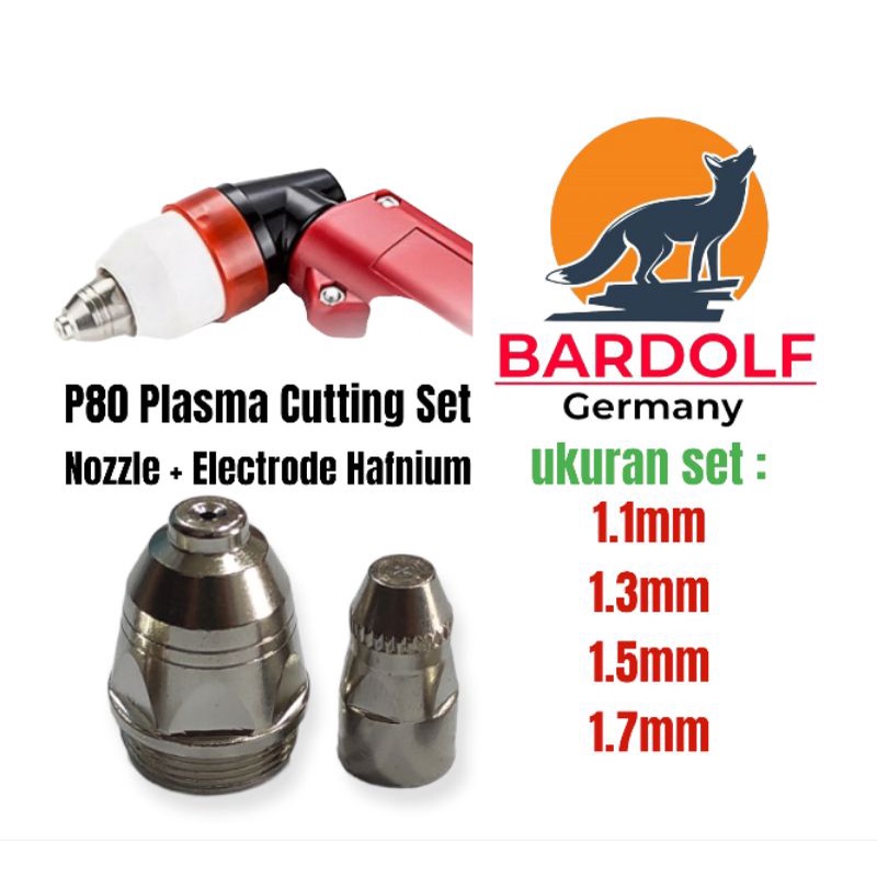 Jual Nozzle Plasma Cutting P-80 + Electrode hafnium P 80 P80 1 Set ...