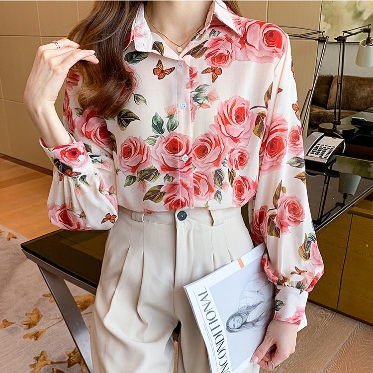 Jual Floretta Blouse Import 7747 3M | Shopee Indonesia