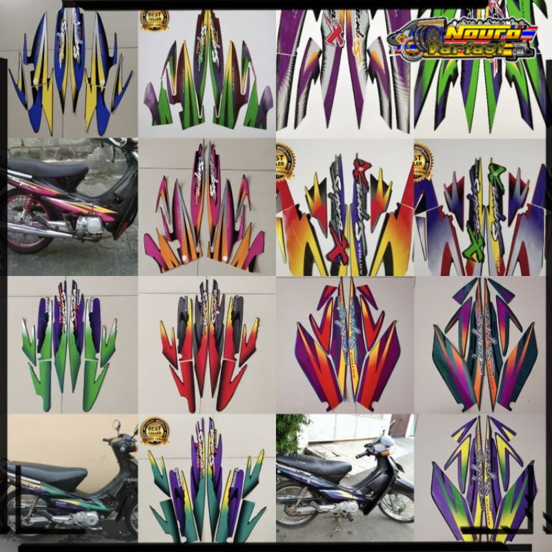 Jual COD striping motor Supra Supra x 1997 1998 1999 2000 list body ...