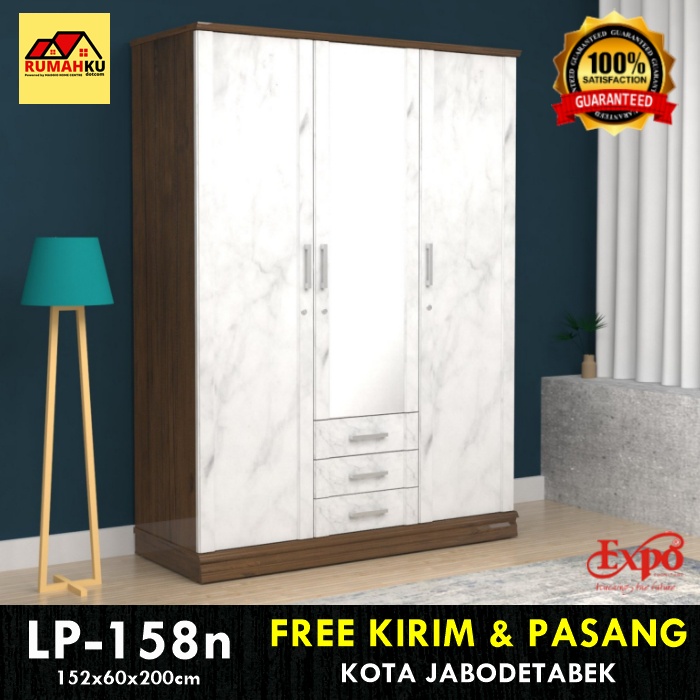 Jual LEMARI PAKAIAN 3 PINTU - LEMARI PAKAIAN LUAS & BESAR - LEMARI ...
